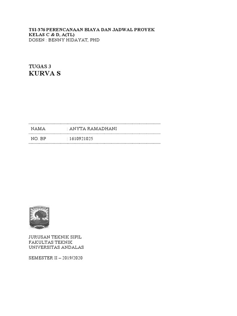 Tugas 03 PBJP Kurva-S | PDF