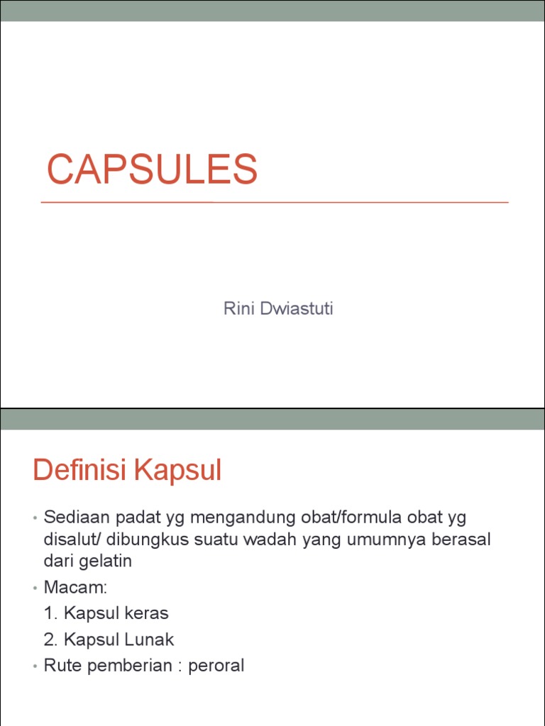 CAPSULES | PDF