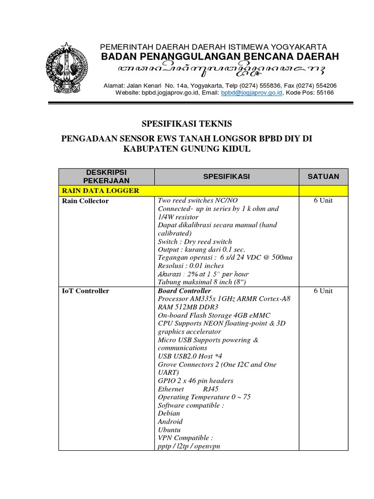 Spesifikasi Teknis | PDF | Power Supply | Computer Engineering
