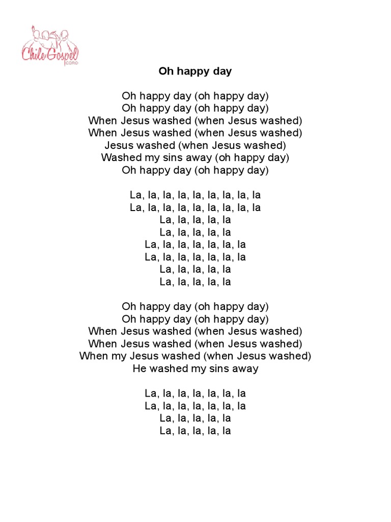 Letra Happy Day | PDF