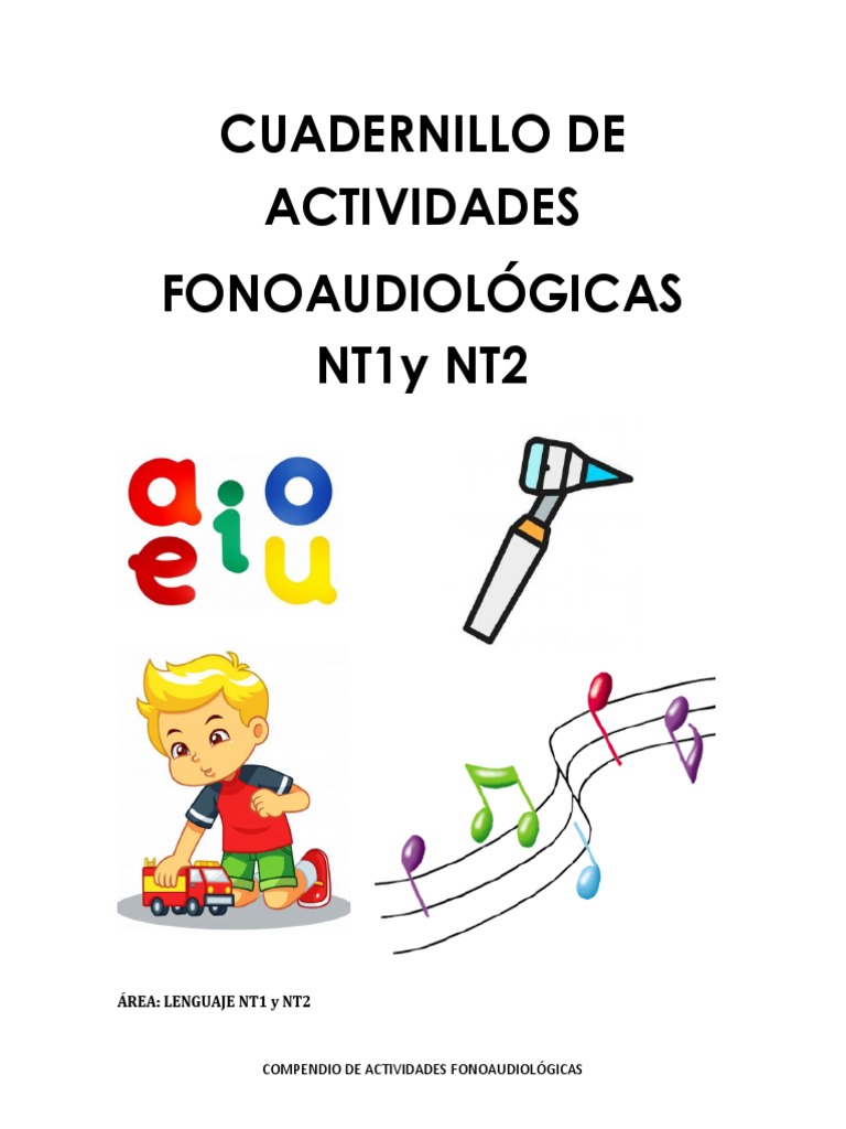 Cuadernillo Actividades Fonoaudiologo NT1 NT2 | PDF | Sonido | Dibujo