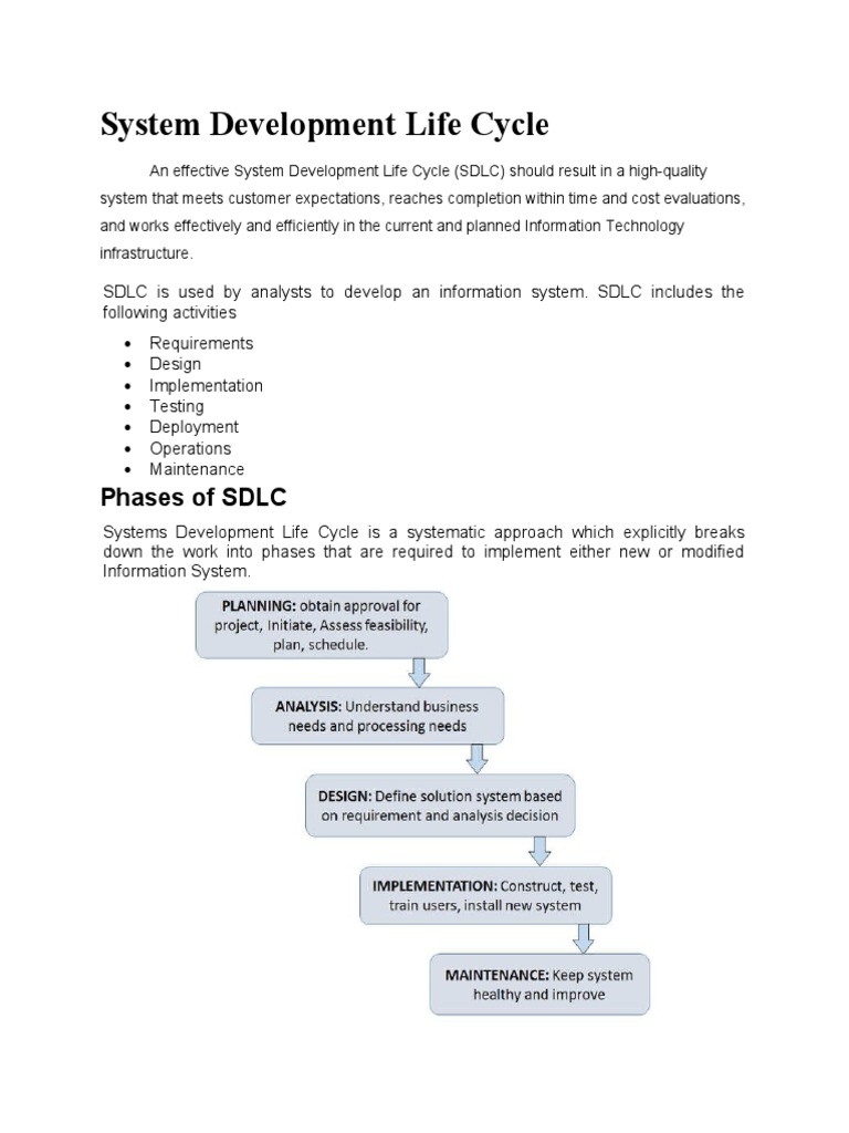 System Development Life Cycle | Download Free PDF | Computer Science | Systems Engineering