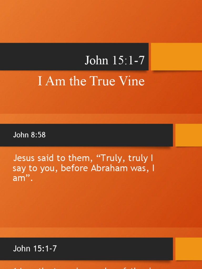 I Am The True Vine | PDF | Theology | Religious Behaviour And Experience