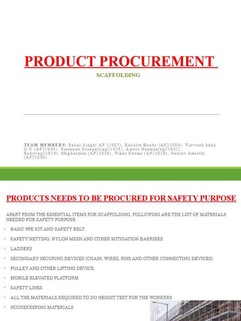 Final PPT Scaffolding | PDF | Scaffolding | Sensor