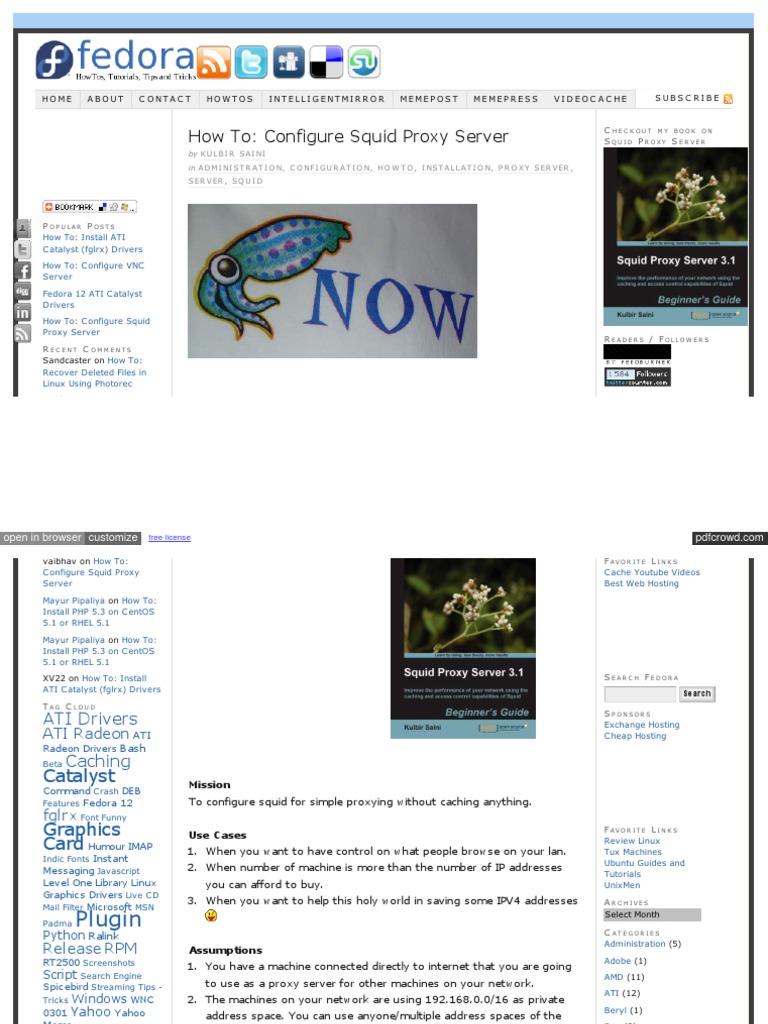 How To: Configure Squid Proxy Server: Home About Contact Howtos Intelligentmirror Memepost ...