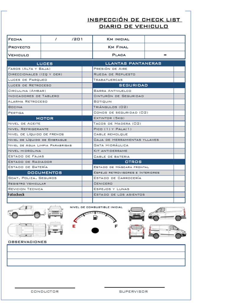Check List - SUBIR | PDF