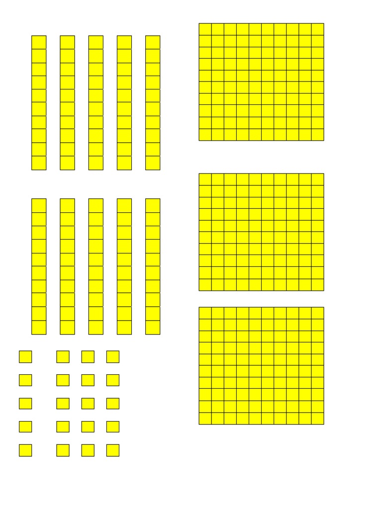 Bloques Multibase Unidades Decenas y Centenas 2 Basico | PDF