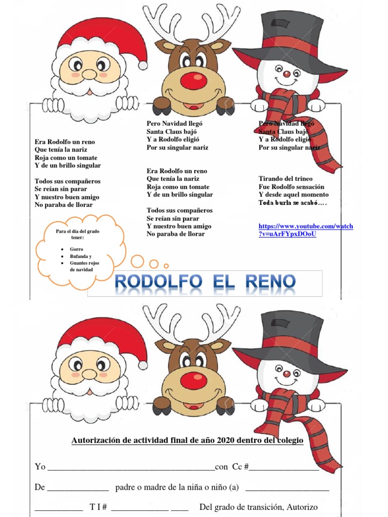 Cuento de Rodolfo el Reno para Imprimir | PDF