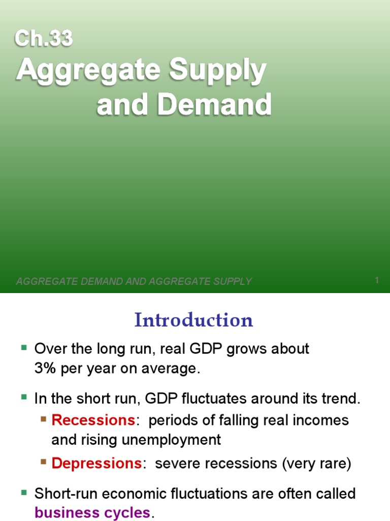 Understanding Aggregate Demand and Supply | PDF | Supply (Economics ...