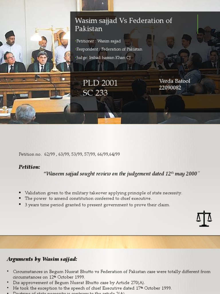 Wasim Sajjad Vs Federation of Pakistan | PDF