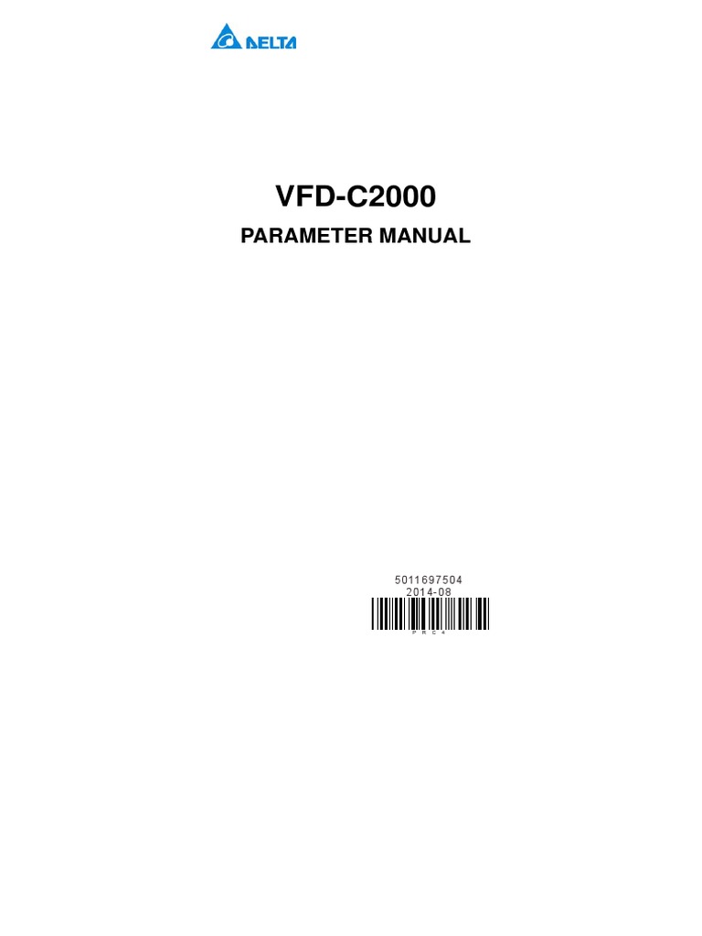 C2000 VFD Parameter Manual | PDF | Electric Motor | Alternating Current