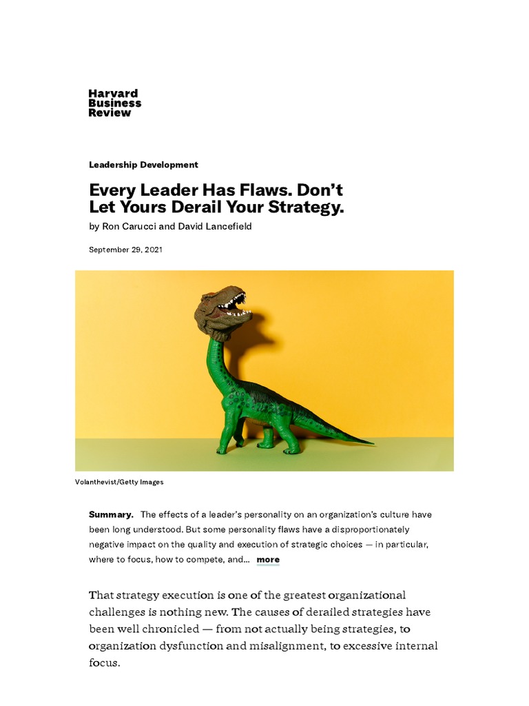 Leadership Flaws Impacting Strategy Execution | PDF | Curiosity | Risk