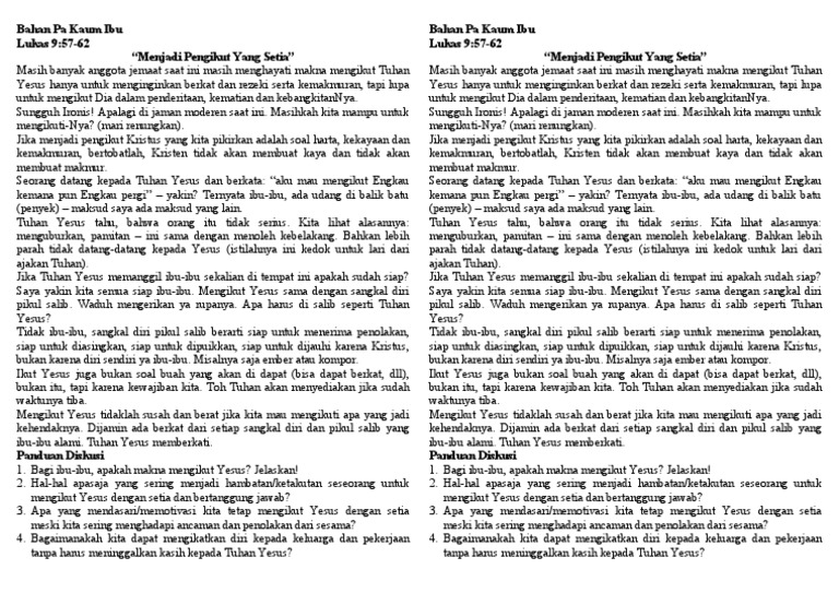 Bahan Pa Kaum Ibu 12 Oktober 2017 | PDF