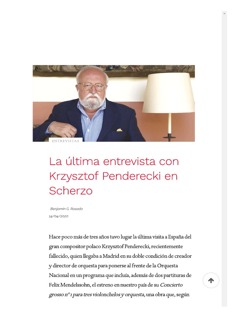 Entrevista Penderecki 1 | PDF