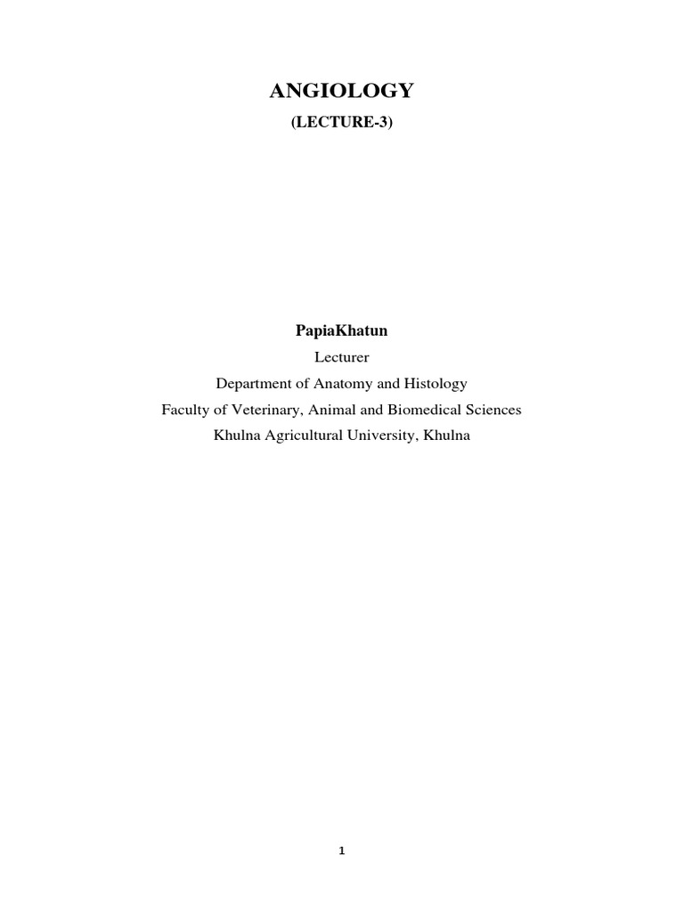 Angiology: (LECTURE-3) | PDF | Common Carotid Artery | Aorta