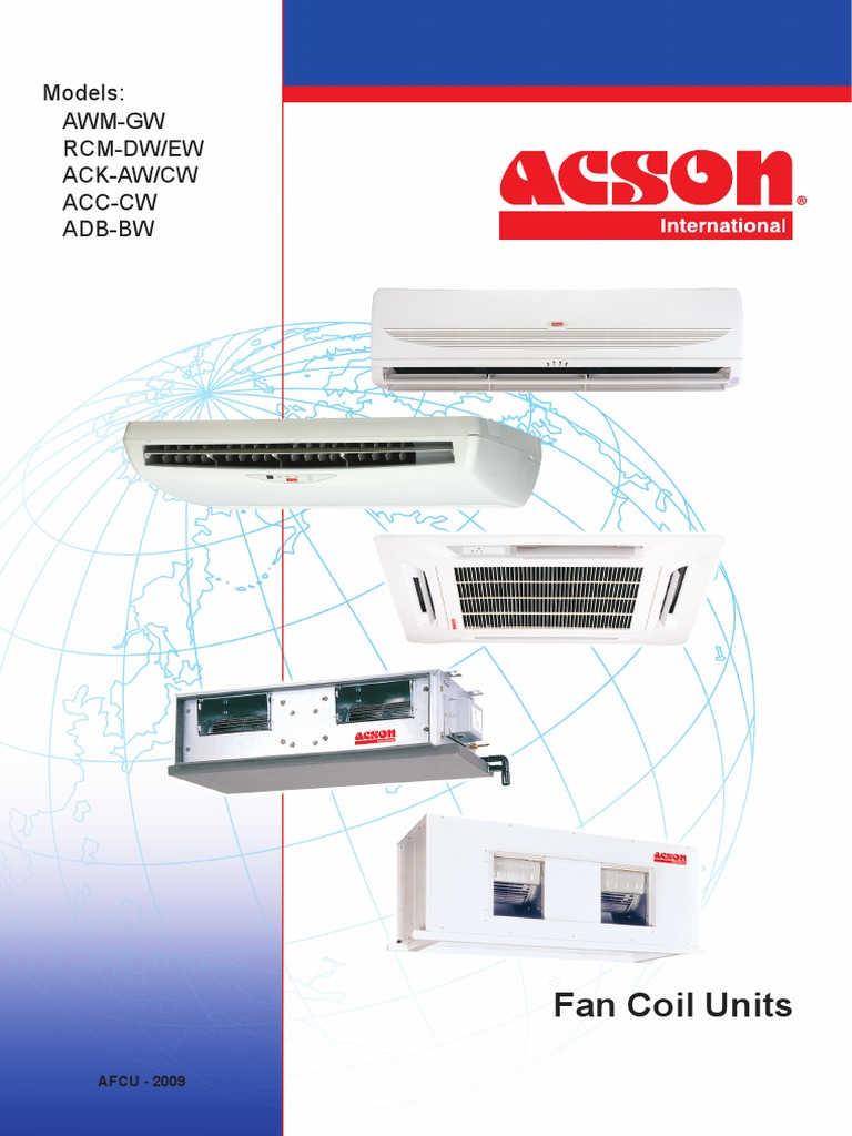 Acson Cassette Fan Coil | PDF | Pump | Heat Pump