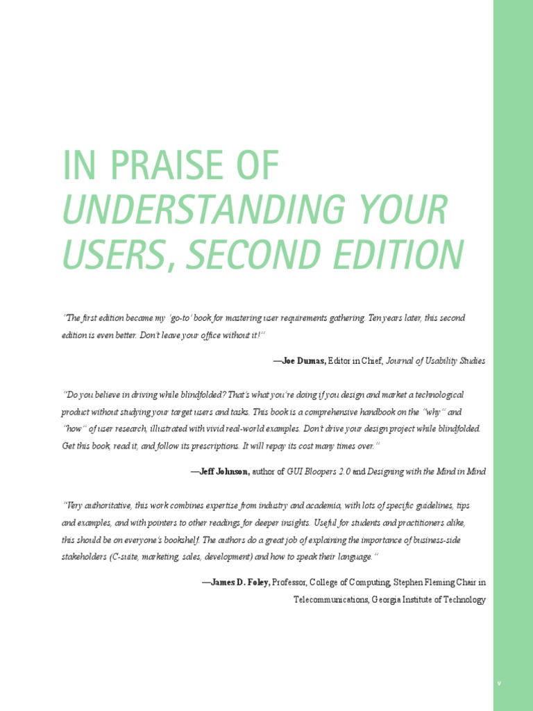 In Praise Of: Understanding Your Users, Second Edition | PDF ...