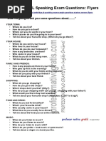 KET Speaking Part 2 Sample Questions | PDF | Language Arts & Discipline