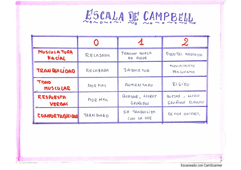 Escala de Campbell | PDF