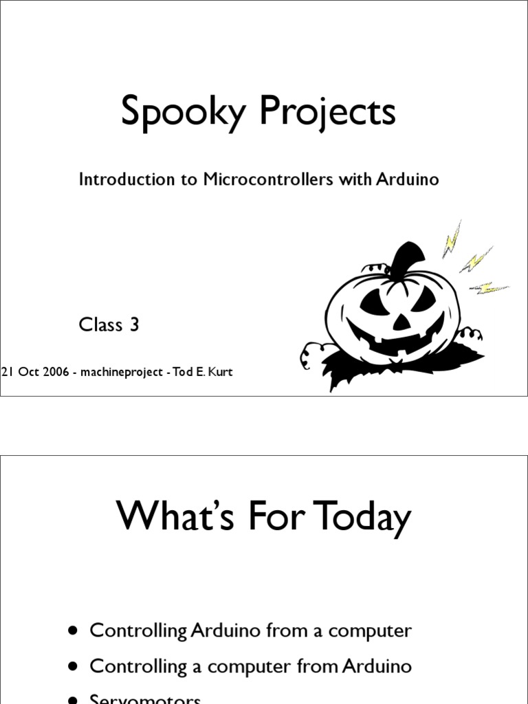 Spooky Projects: Class 3 | PDF