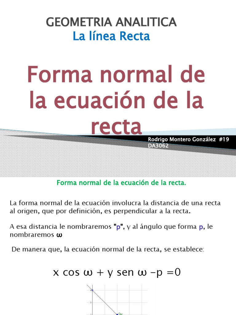 Forma Normal de La Recta 2 | PDF | Línea (geometría) | Pendiente