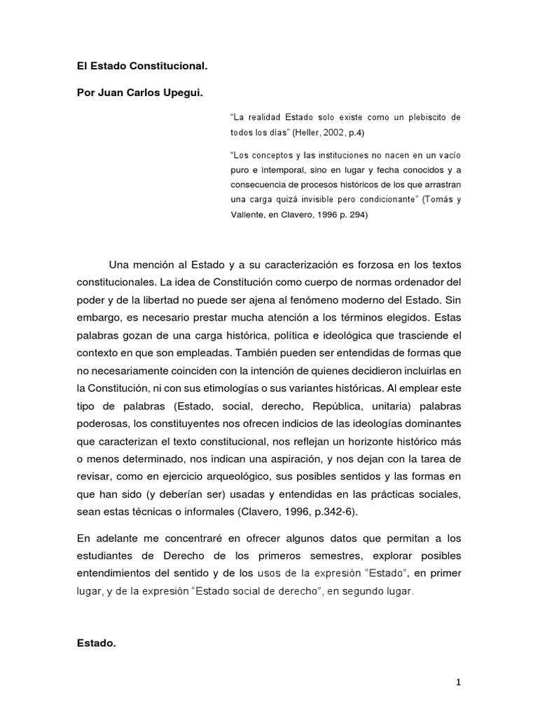 El Estado Constitucional Pdf Estado Política Constitución