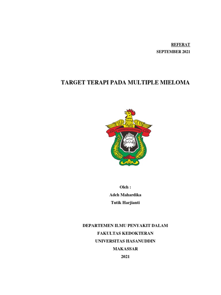 Refarat Target Terapi MM | PDF | Apoptosis | Proteasome