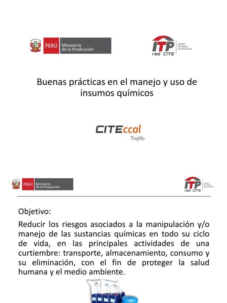 Uso y Manejo de Insumos Quimicos | PDF | Mercancías peligrosas | Química