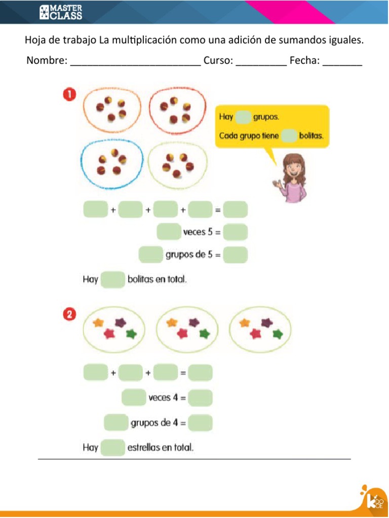 Multiplicacion Sumandos Iguales | PDF