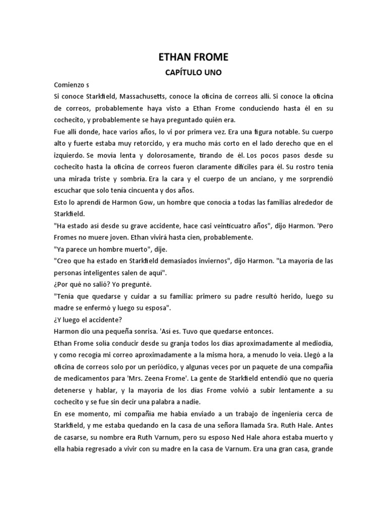 Ethan Frome Español | PDF | Ethan Frome