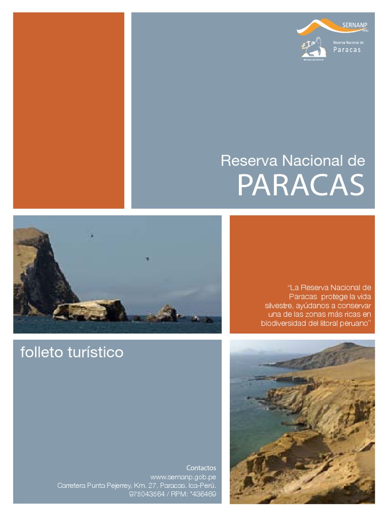PARACAS. Reserva Nacional De. Folleto Turístico | PDF | playa