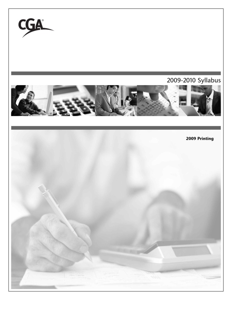 CGA - Syllabus | PDF | Test (Assessment) | Accounting