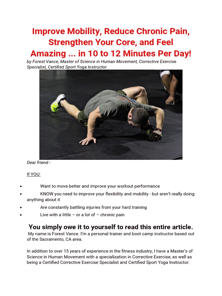 Improve Mobility, Reduce Chronic Pain, Strengthen Your Core, and Feel ...