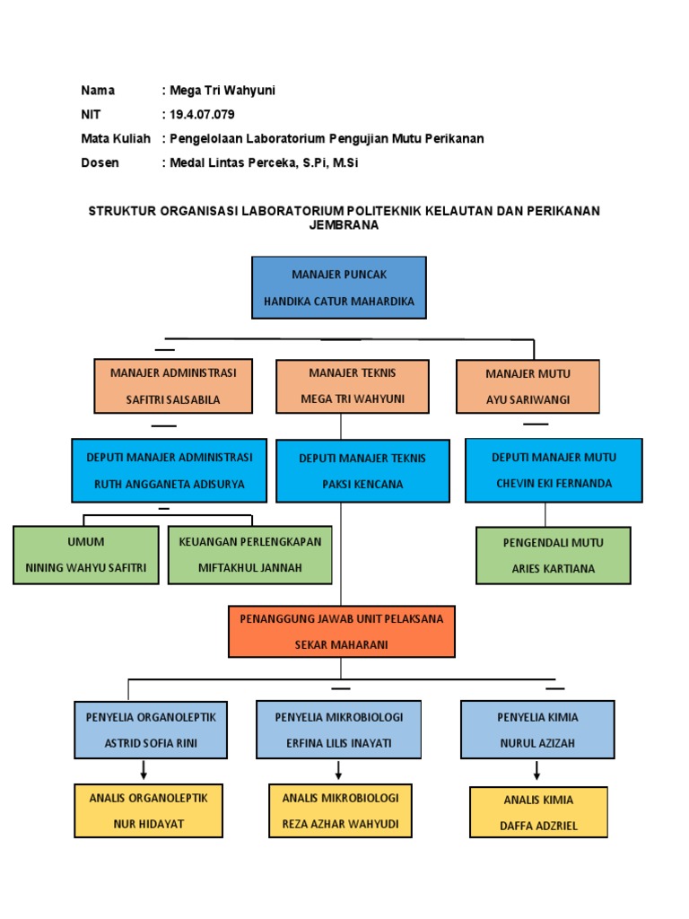 Mega Tri Wahyuni - Struktur Organisasi Laboratorium | PDF