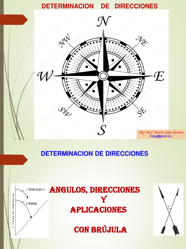 Determinación de Direcciones-Brujula | PDF | Azimut | Brújula