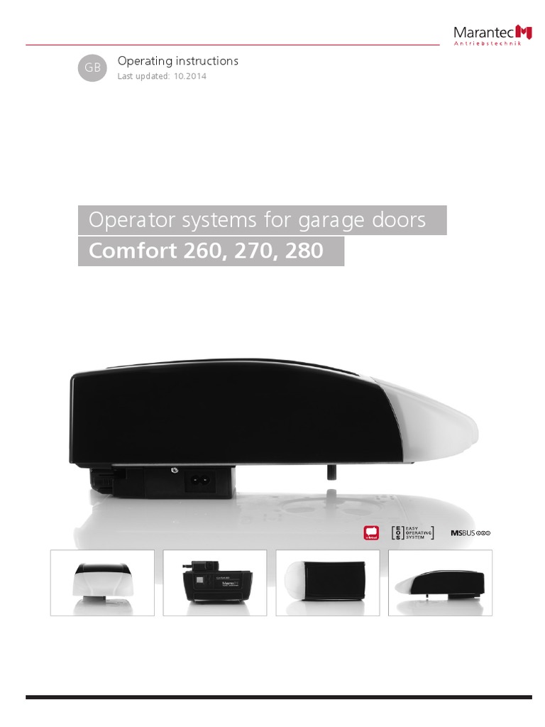 Marantec Confort 260 270 280 | PDF | Door | Power Supply