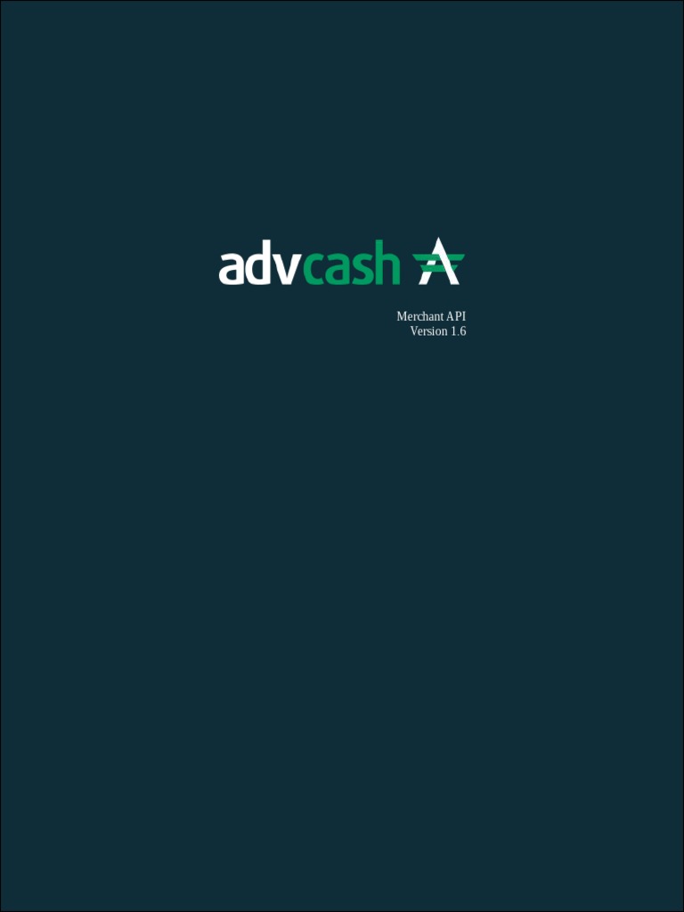 AdvCash Merchant API Overview | PDF | Cash | Payments