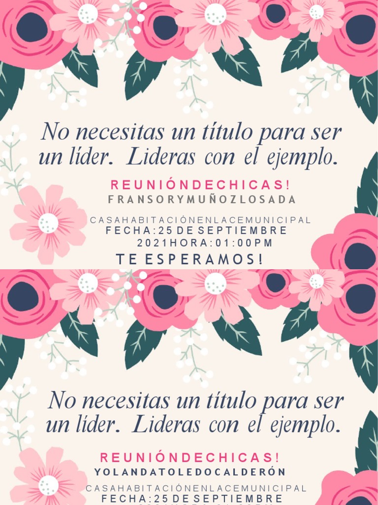 No Necesitas Un Título para Ser Un Líder. Lideras Con El Ejemplo | PDF