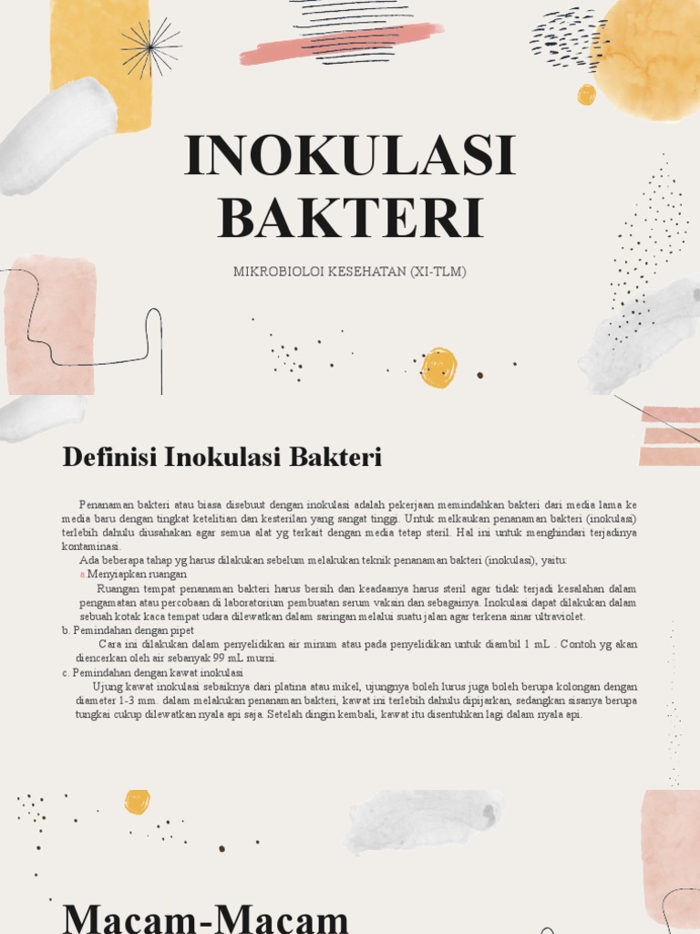 Inokulasi Bakteri | PDF