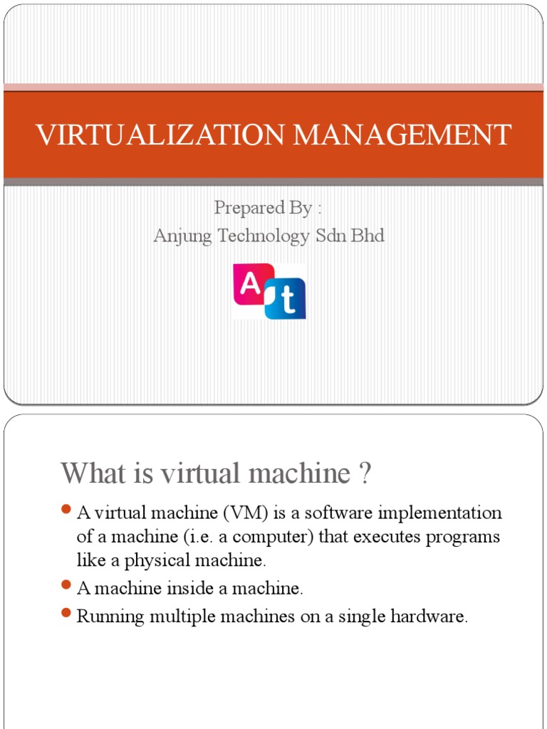 Virtualization Management Prepared By Anjung Technology Sdn Bhd Pdf