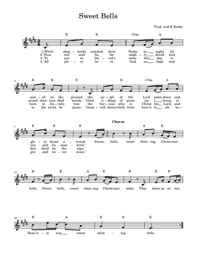 Sweet Bells - Trad. Arr. Kate Rusby | PDF