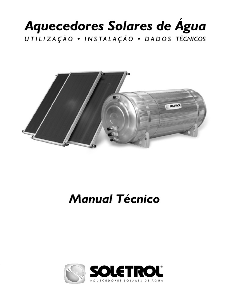 Manual-Tecnico Aquecedor Solar - Soletrol | PDF | Chuveiro | Calor