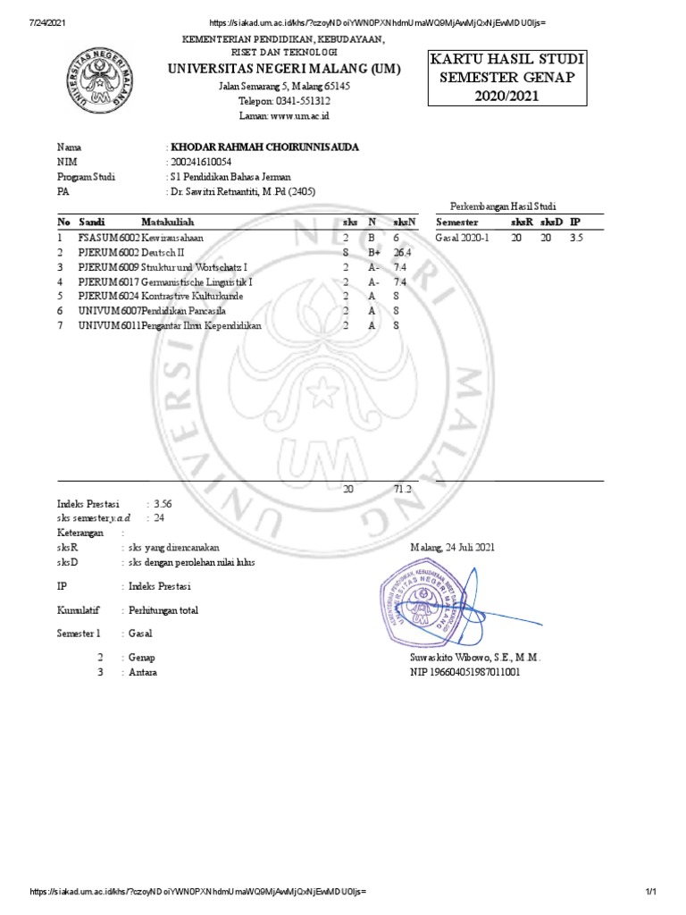 Siakad Um Ac Id | PDF