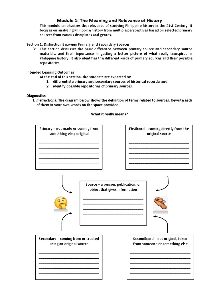 Module 1 - Section 1 | PDF | Primary Sources | Cognition