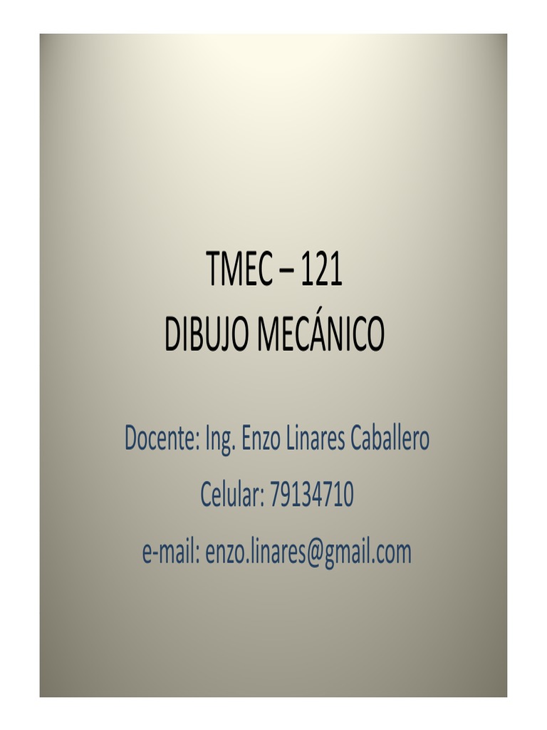 Dibujo Mecánico TMEC-121 | PDF | Caso de carta | Dibujo técnico