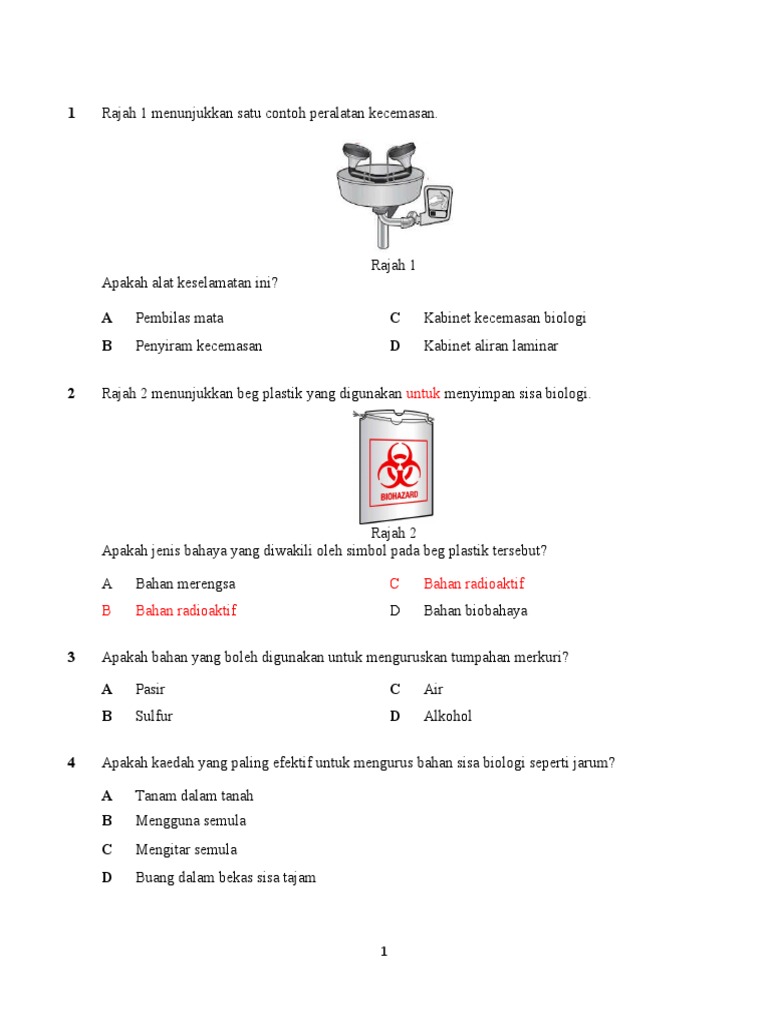 Kertas 1 Sains T4 | PDF