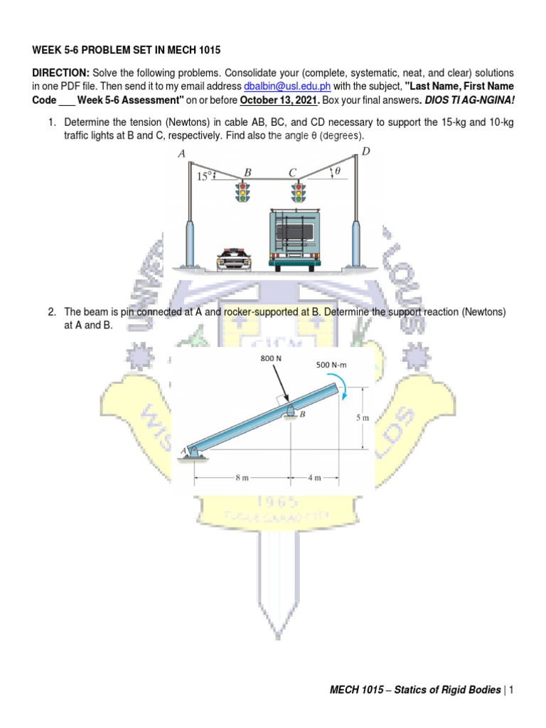 Week 5 6 Problem Set | PDF