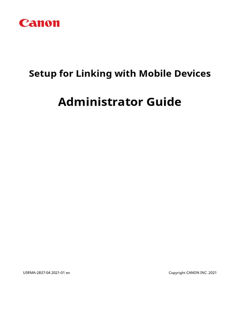 Setup For Linking Mobile Devices To Canon Printer | PDF | Ios | Mobile App