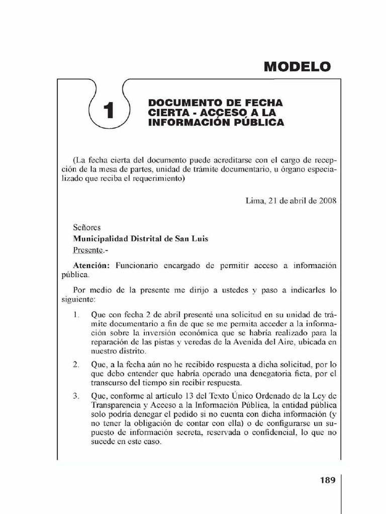 Modelos de Habeas Data | PDF | Demanda judicial | Mandato