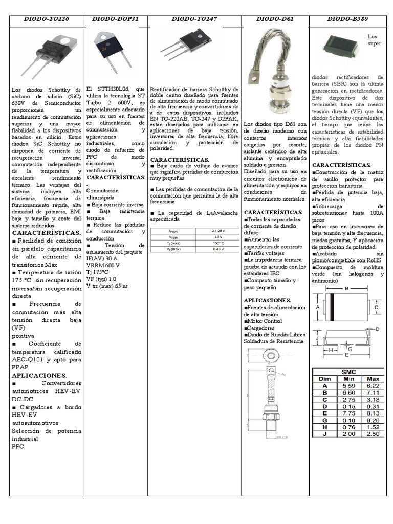 Tabla de Diodos | PDF | Diodo | Rectificador